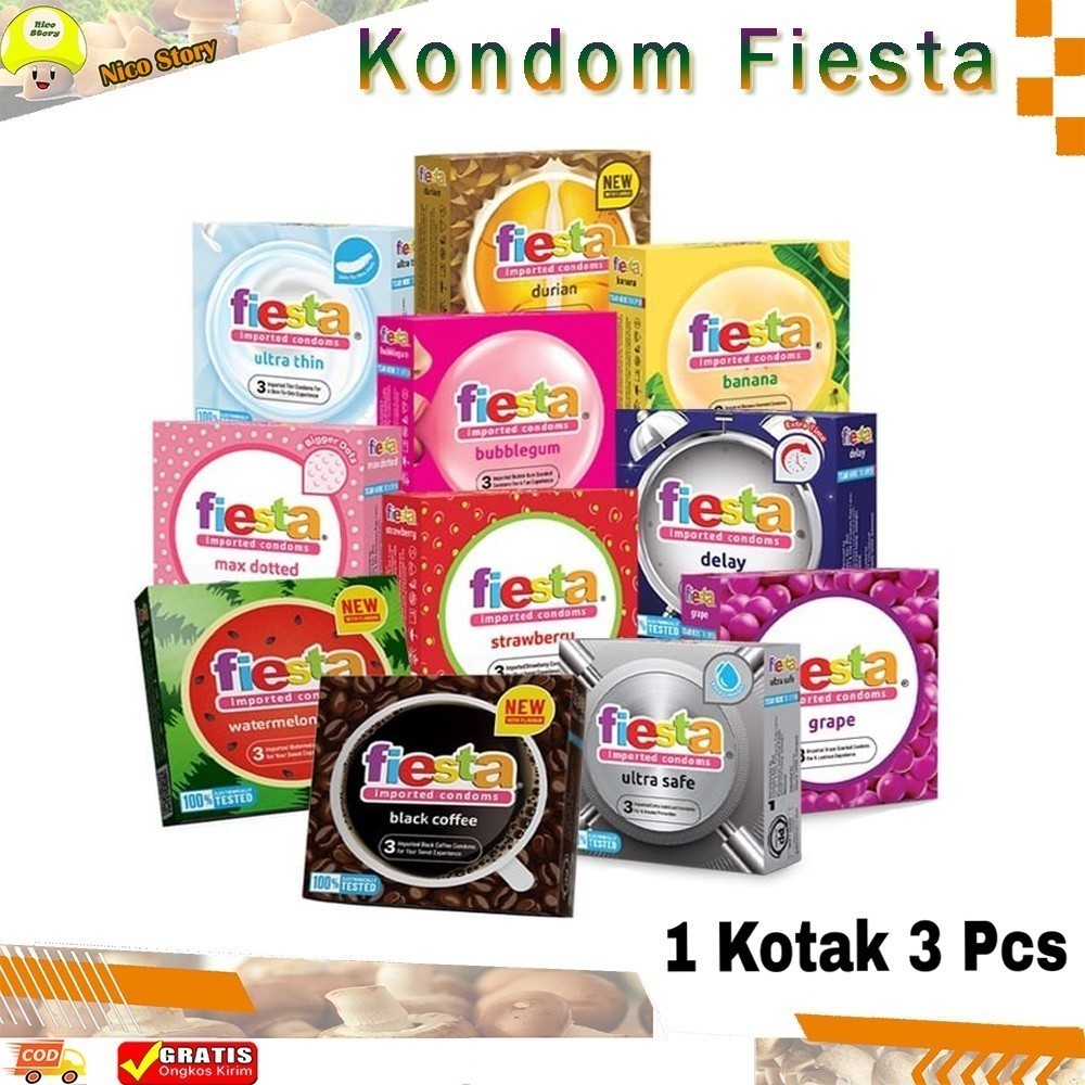 Jual (NCS) PRIVASI 100% TERJAMIN 3 PCS Condom Fiesta Ultra Safe Bubble ...