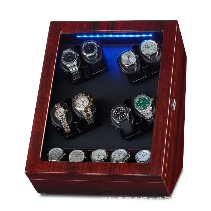 Jual 8+5 Fully Reolxes Automatic Mechanical Watch Winder Box Rotator ...
