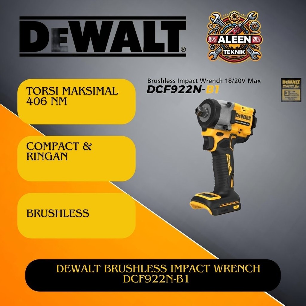 Jual Dewalt Brushless Impact Wrench / Kunci Impact Baterai 18/20V Max ...