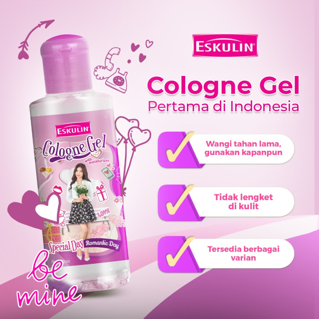 Jual Eskulin Cologne Gel With Moisturizer Romantic Day 100Ml | Shopee ...