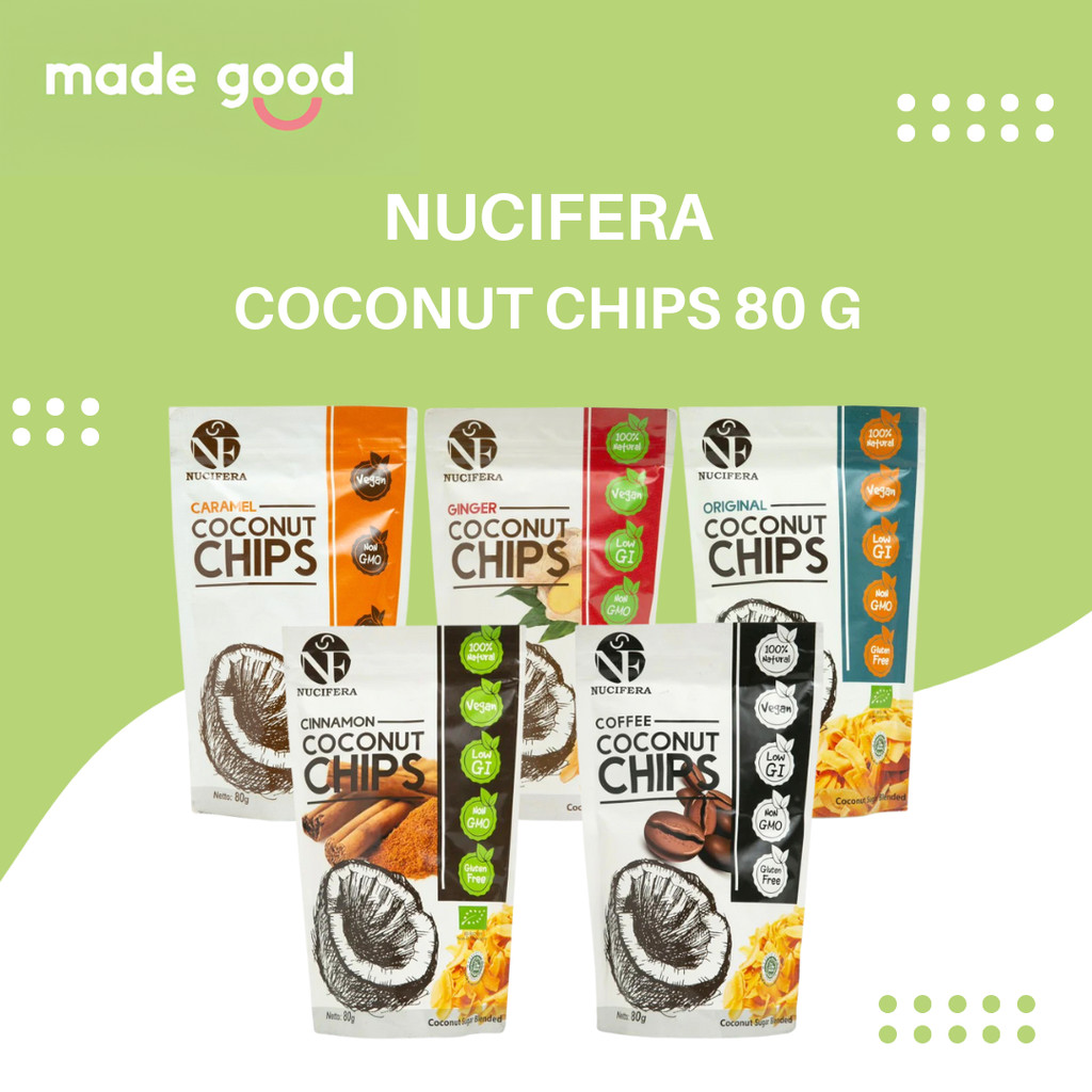 Jual Nucifera Keripik Kelapa Organic Coconut Chips 80 Gr | Shopee Indonesia