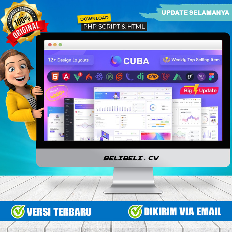 Jual Bootstrap 5 Cuba Html React Angular Vue 3 Nuxt Next Js Node Aspnet Laravel