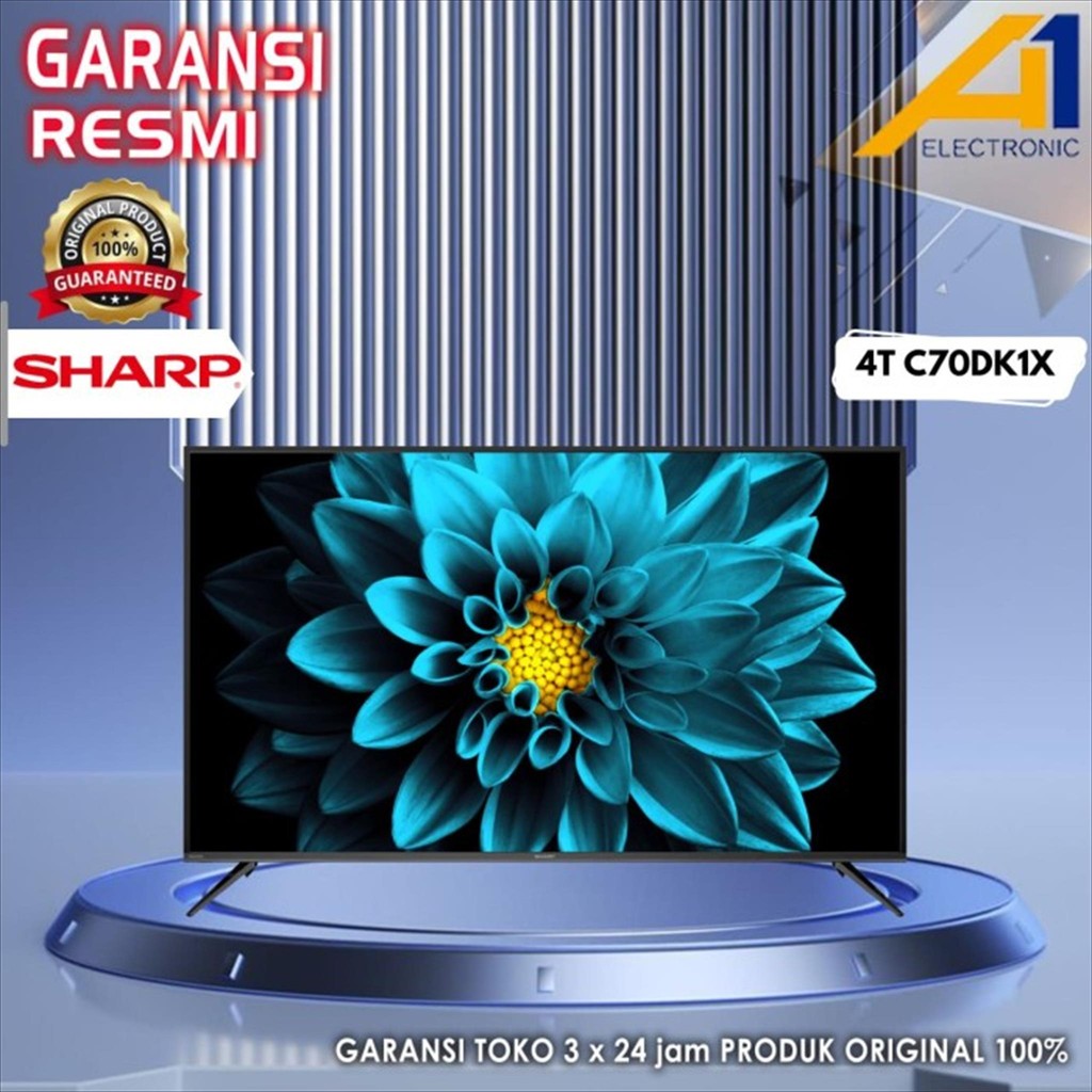 Jual SHARP LED TV 4T C70DK1X / 4TC70DK1X Smart Android TV UHD 4K 70 ...