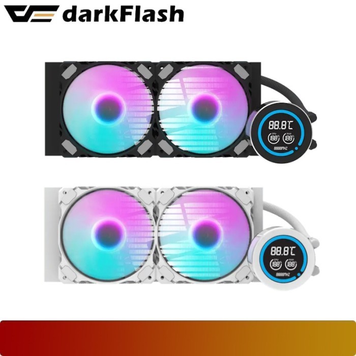 Jual DARKFLASH NEBULA DN240D LCD Digital Display Liquid CPU Cooler ...