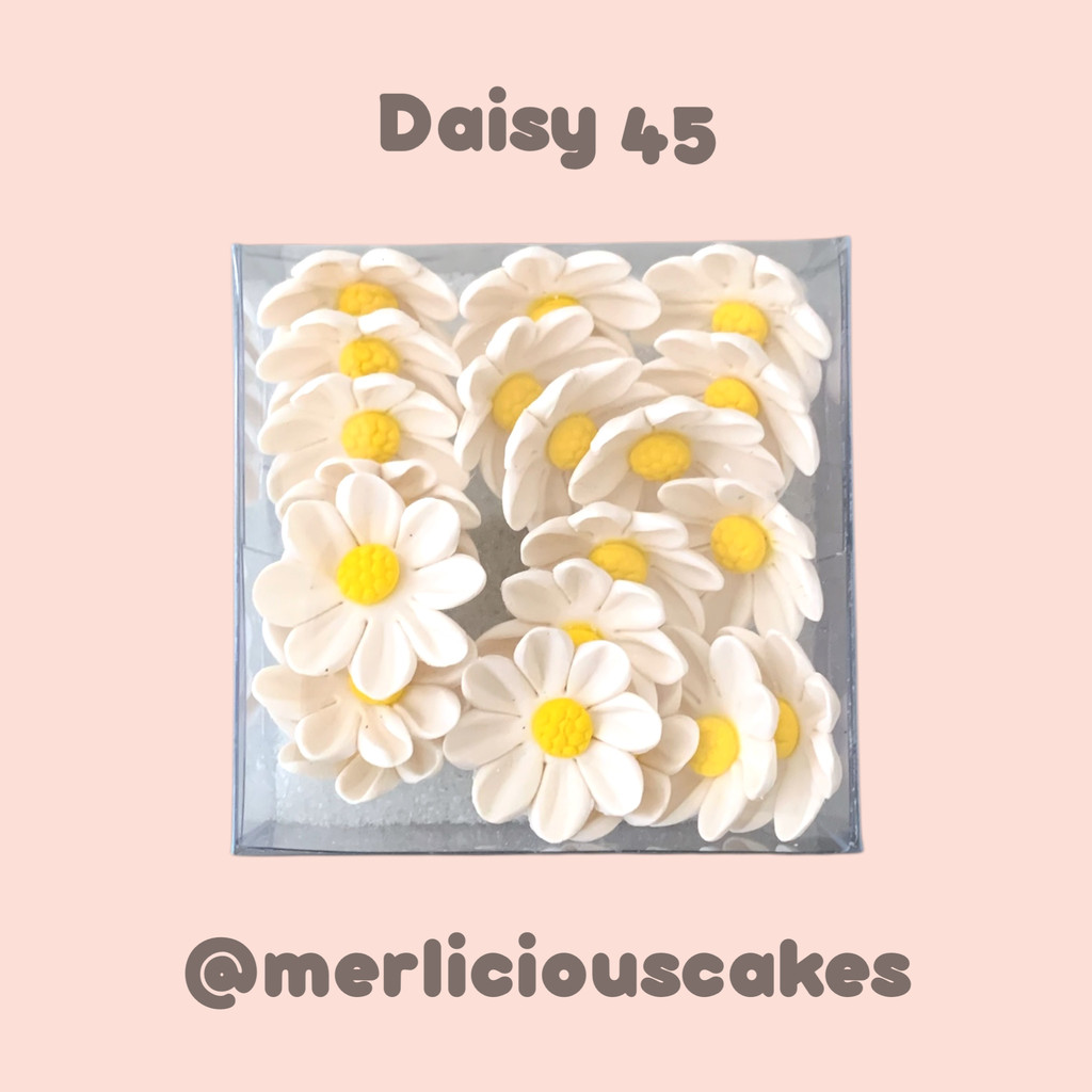 Jual Daisy 45 Putih Bunga Gumpaste Flower Cake Kue Topper | Shopee ...