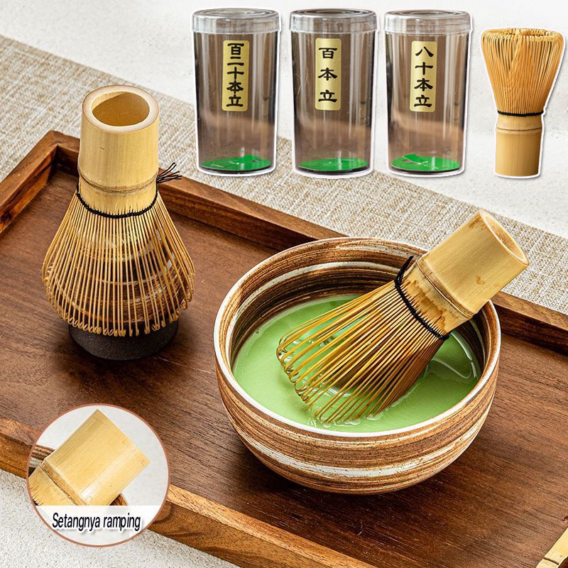 Jual COD 80/100/120 Prongs Pengaduk Matcha Bambu Matcha Whisk Bamboo ...