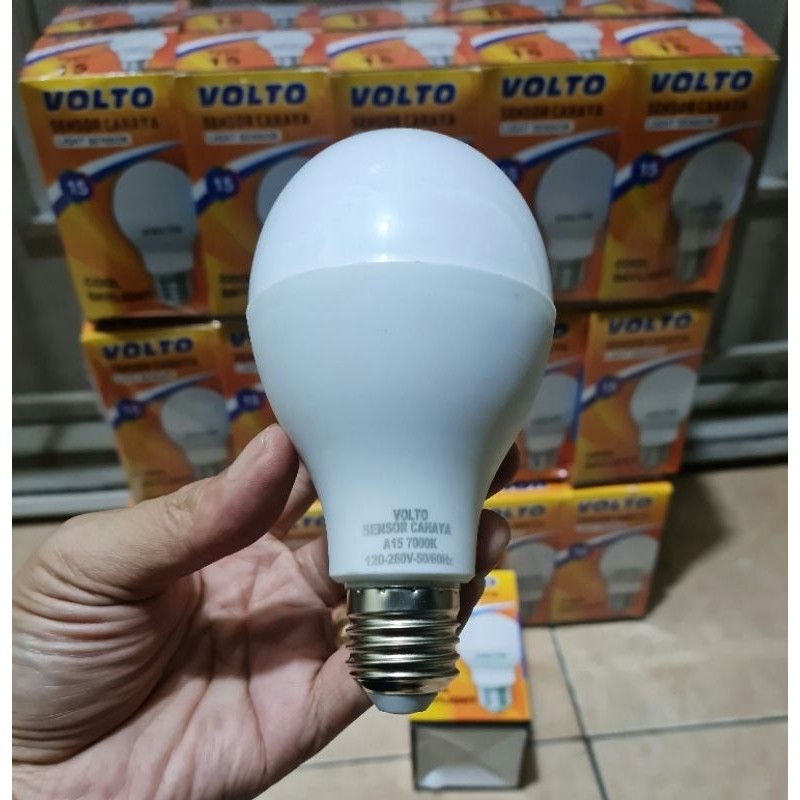 Jual LAMPU LED 15W SENSOR CAHAYA BOHLAM SENSOR SINAR OTOMATIS MATI SAAT ...