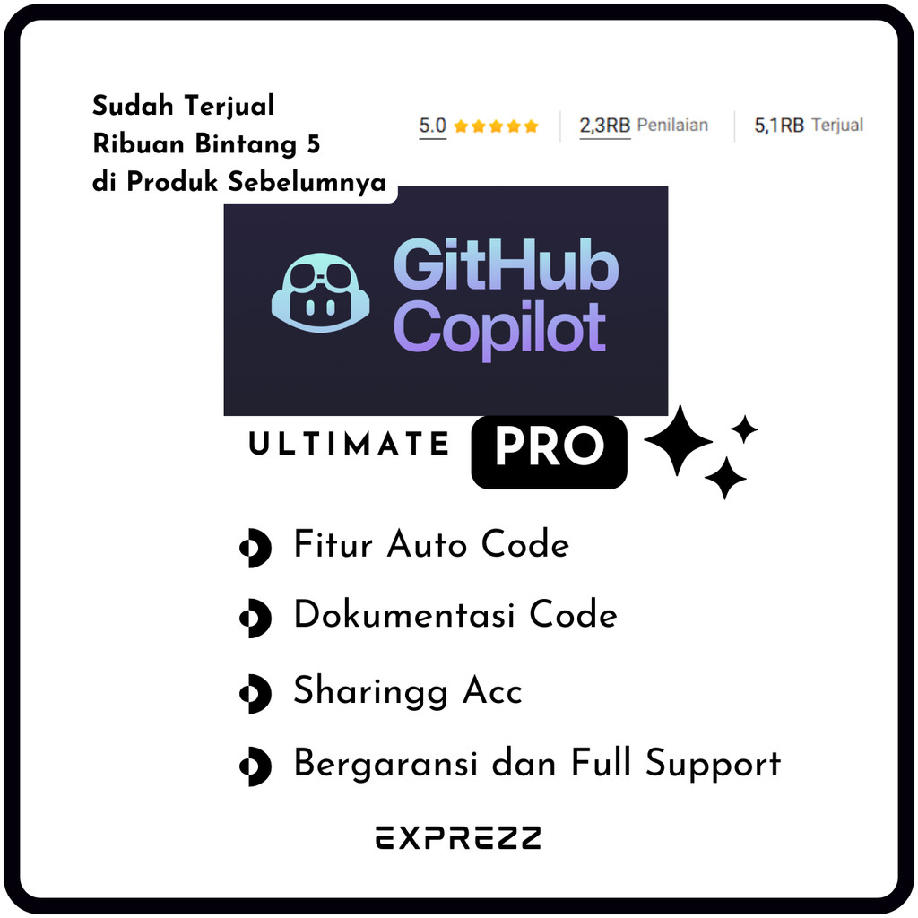 Jual GitHub Copilot 1 Bulan Murah Auto Kode Bergaransi Exprezz | Shopee ...