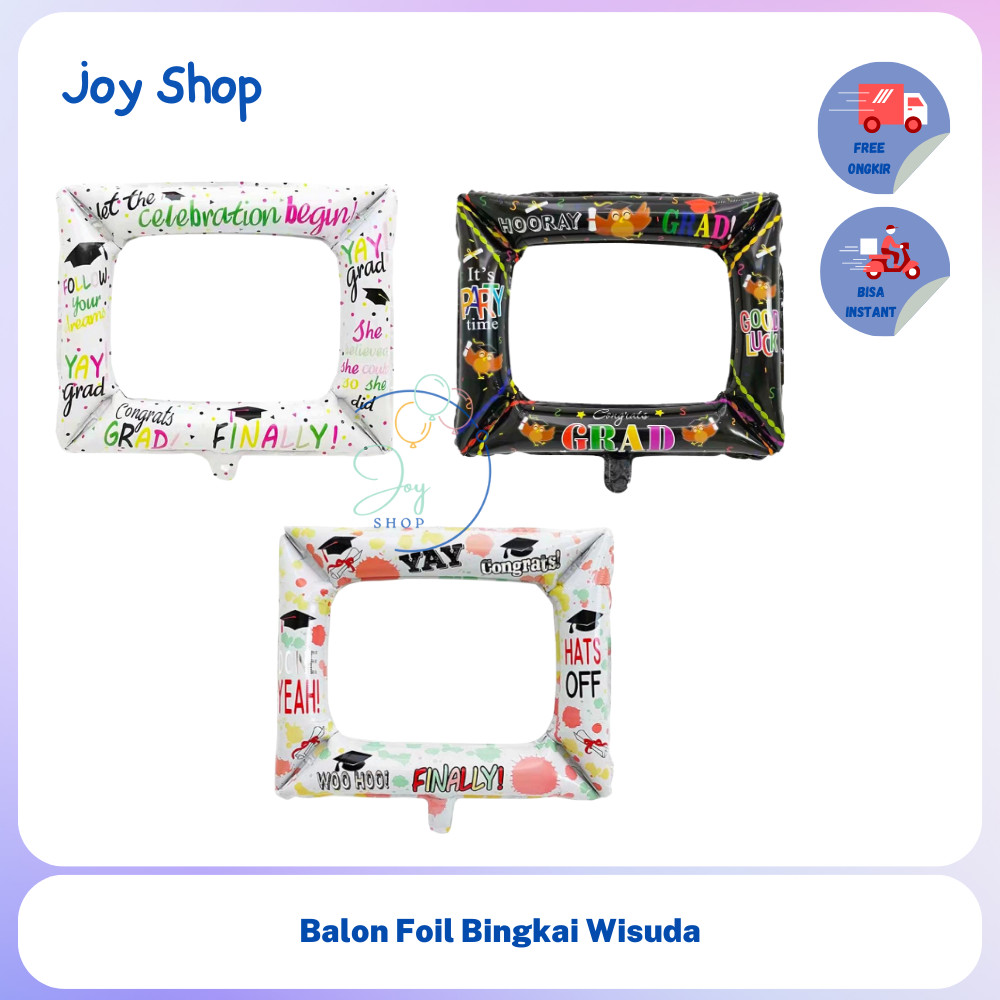 Jual Balon Foil Bingkai Foto Frame Photo booth Graduation Wisuda ...