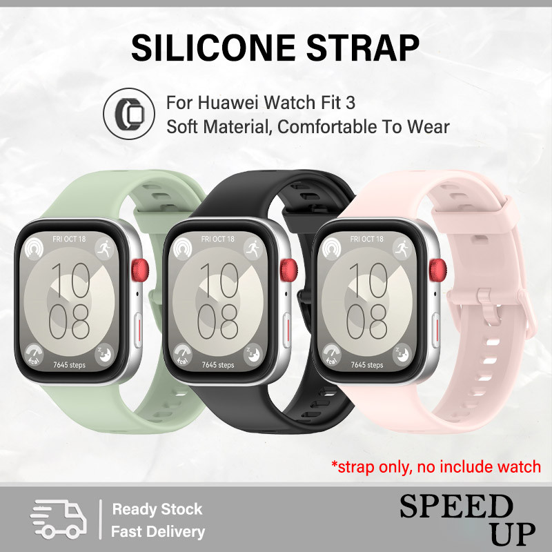 Jual Huawei Watch Fit 3 Sports Strap Silicone for Huawei Fit 4/Fit 4 ...