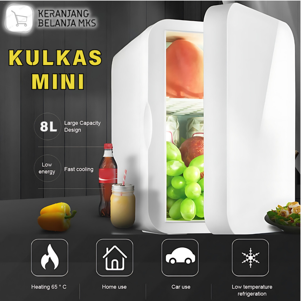 Jual Kulkas Mini Mobil 2in1 Cooler Warmer Kapasitas 8 Liter | Shopee ...