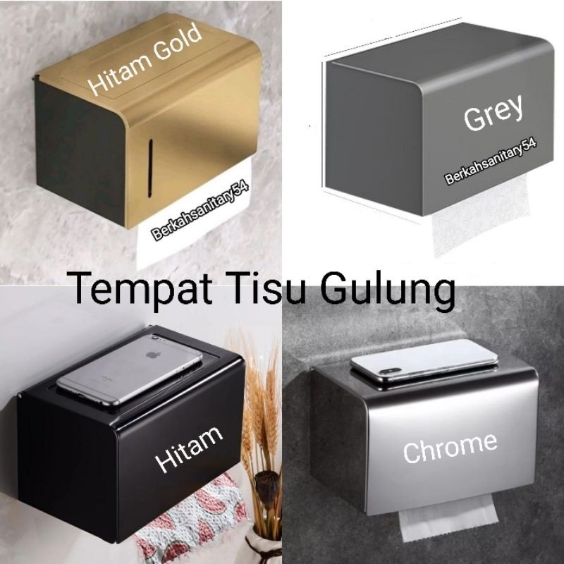 Jual Tempat Tisu Black Gold/Hitam/Chrome Stainless Steel/Tempat Tisu ...