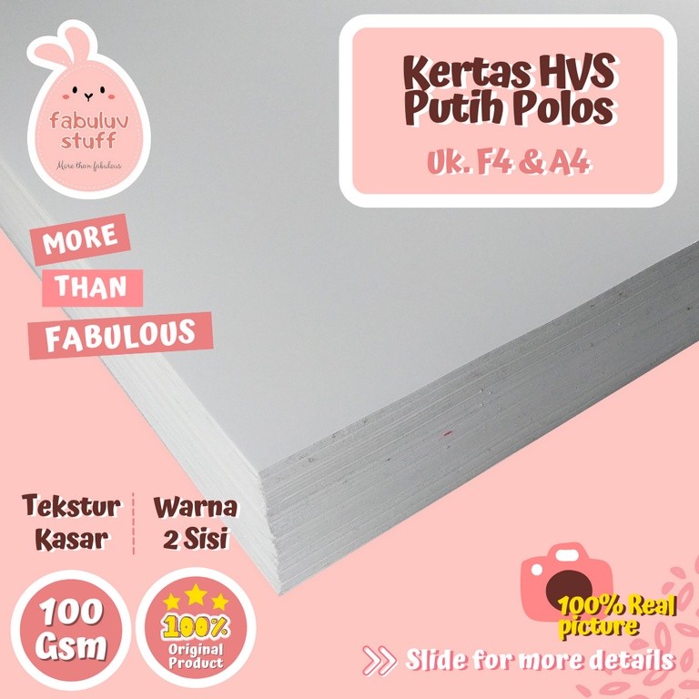 Jual Kertas HVS Polos 100 gsm A4 F4 | Shopee Indonesia