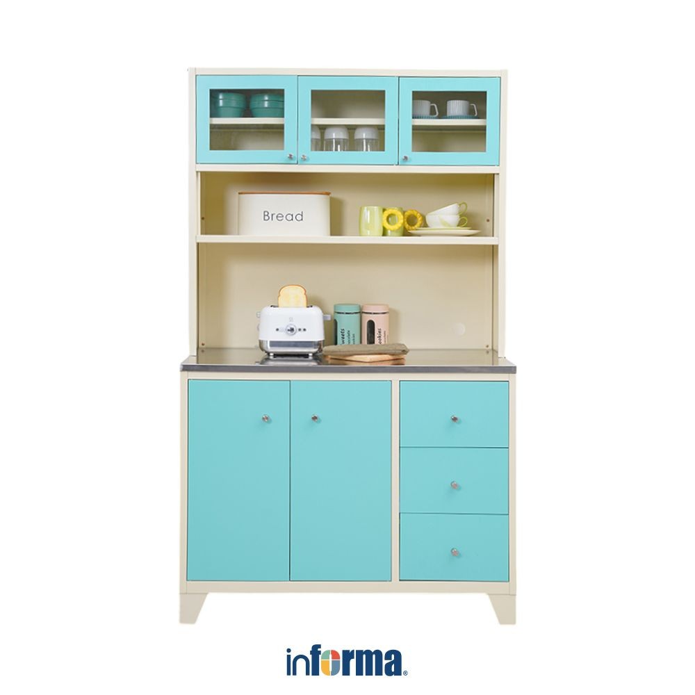 Jual Informa Lennox Kabinet Dapur Metal - Biru Kitchen Cabinet Lemari ...