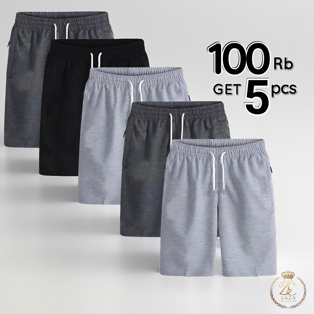 Jual BEST SELLER 5 Pcs Celana Pendek Pria Boardshort Distro Baby Terry resleting Premium Fleece ...