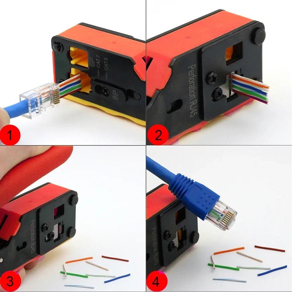 Jual New 2024 CAT5 CAT6 CAT6A CAT7 CAT8 Crimping Pliers rj45 crimper ...