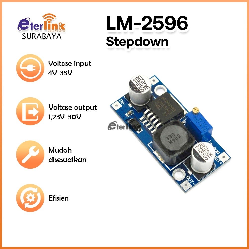 Jual [[ BEST SELLER ]] DC-DC LM2596 4.0 ~ 40 Modul Regulator Voltase ...