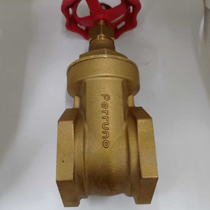 Jual GATE VALVE BRASS PERRUNO 1.5 INCH | Shopee Indonesia