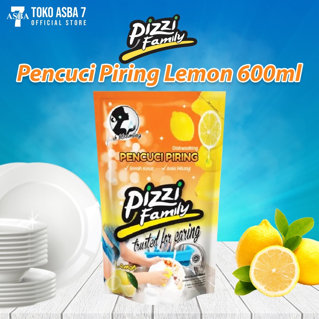 Jual PIZZI FAMILY SABUN CUCI PIRING LEMON 600ML | Shopee Indonesia