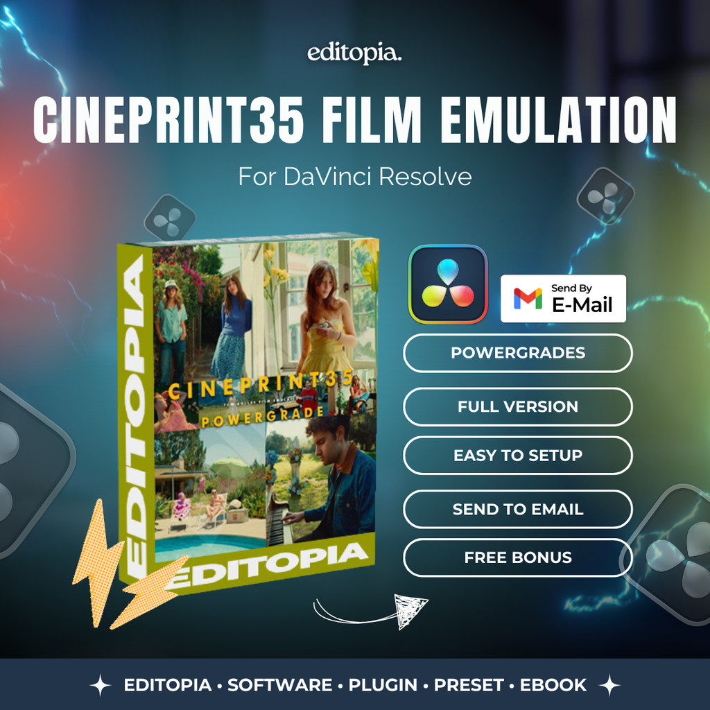 Jual (Win/Mac) CinePrint35 Powergrades & LUTs For DaVinci Resolve Studio Full Version | Shopee ...