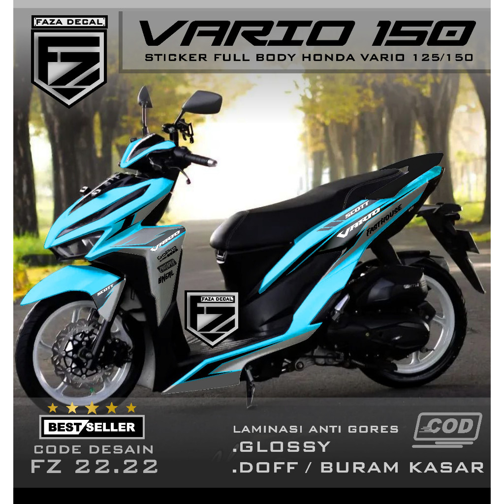 Jual DECAL STIKER VARIO 150 NEW FULL BODY GRAFIS - STICKER VARIASI ...