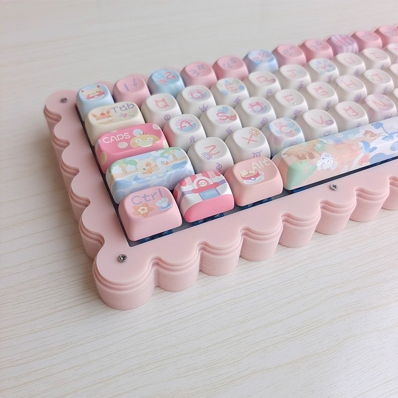 Jual ECHOME Keyboard Kit Custom Wired Dual-mode Biscuit Cute Keyboard ...