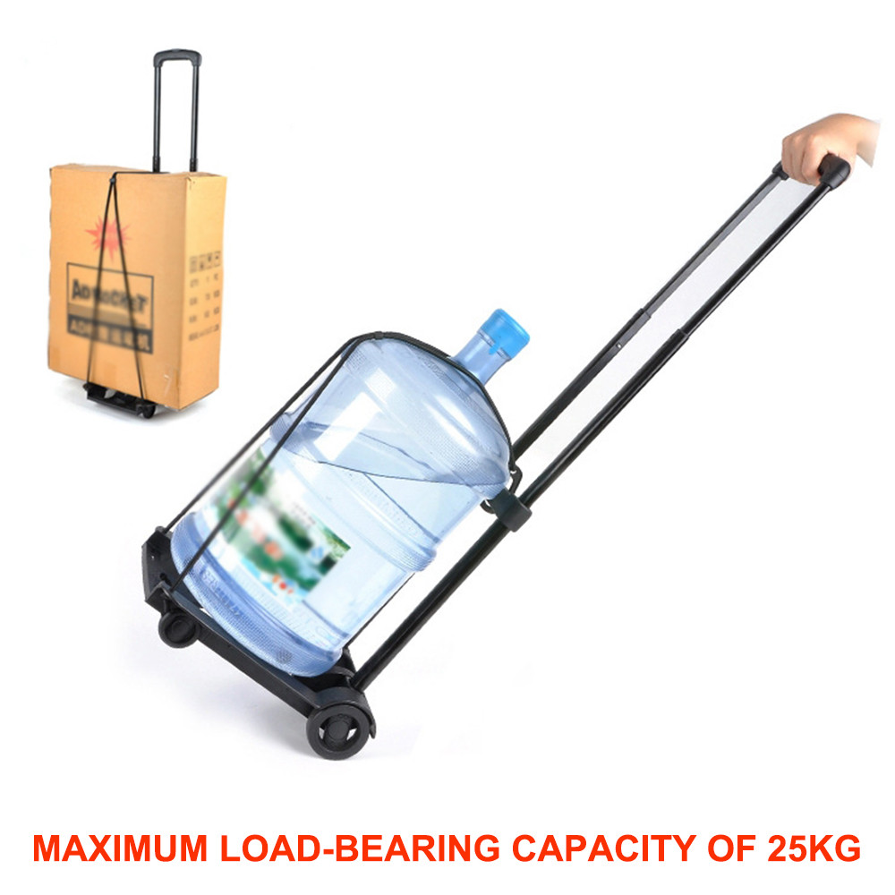 Jual Small Hand Truck Dolly with Wheels Luggage Cart Metal Drawbar ...