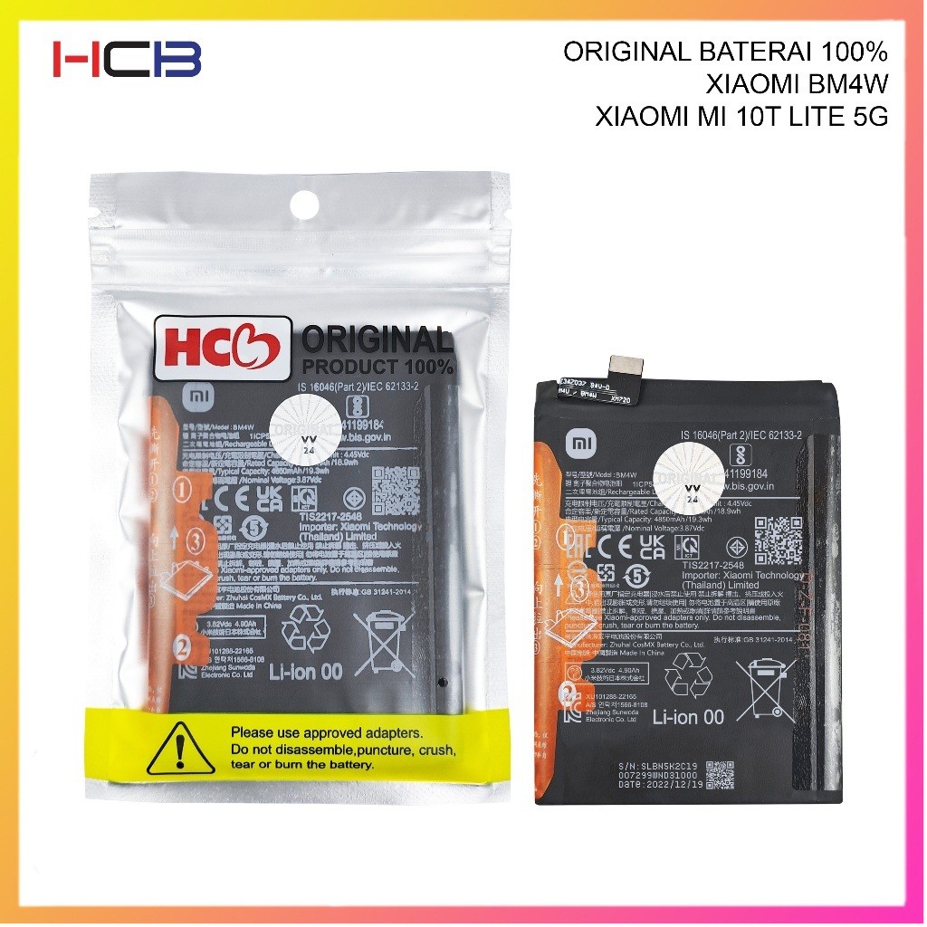Jual BATERAI XIAOMI BM4W XIAOMI MI 10T LITE 5G ORIGINAL 100% | Shopee ...