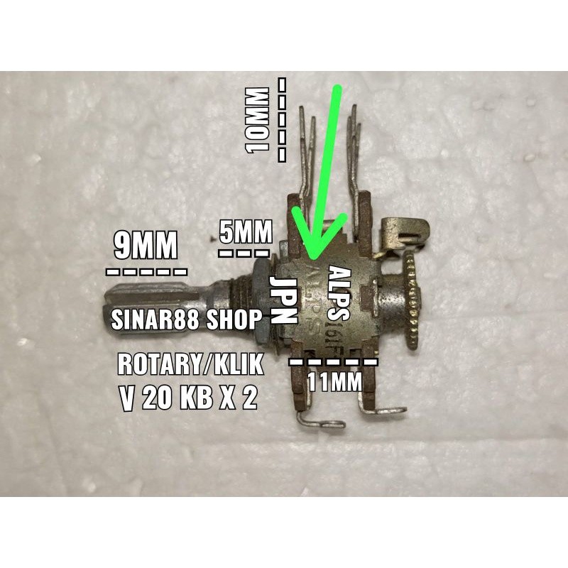 Jual POTENSIO STEREO+CT PLUS CT V20KBx2 V 20KBx2 ROTARY/KLIK ALPS ...