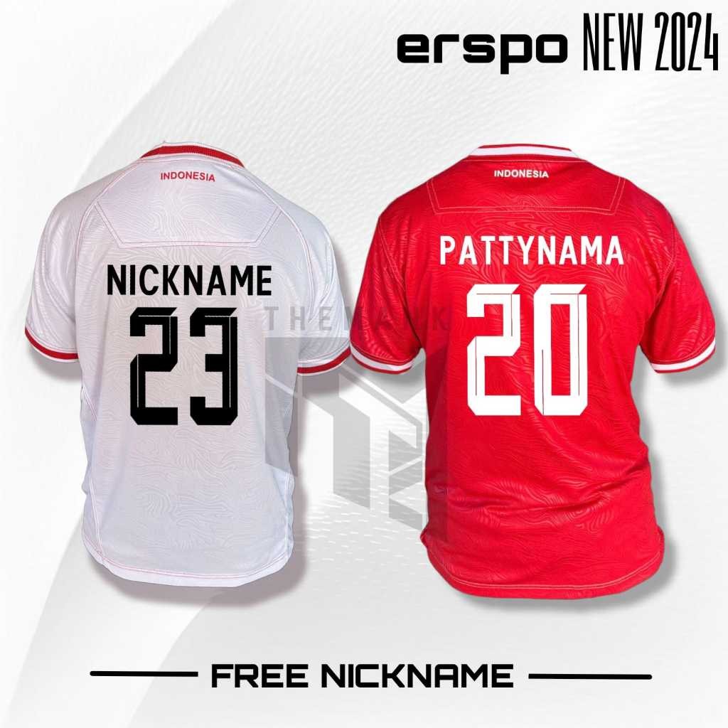 Jual Jersey Timnas Indonesia Terbaru Erspo 2024 one set Bisa Custom Nama dan Nopung | Shopee ...