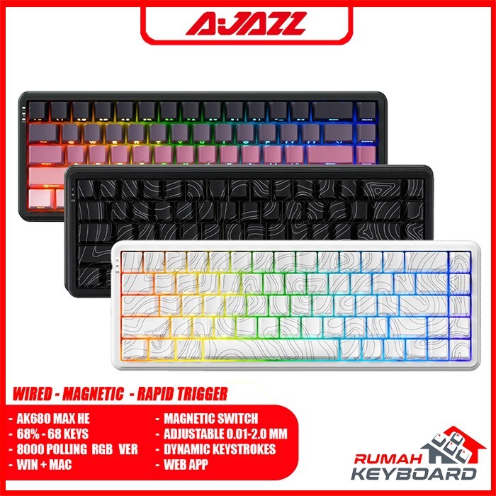 Jual AJAZZ AK680 MAX HE - 65% - SOCD - Wired - DKS - Magnetic Switch ...