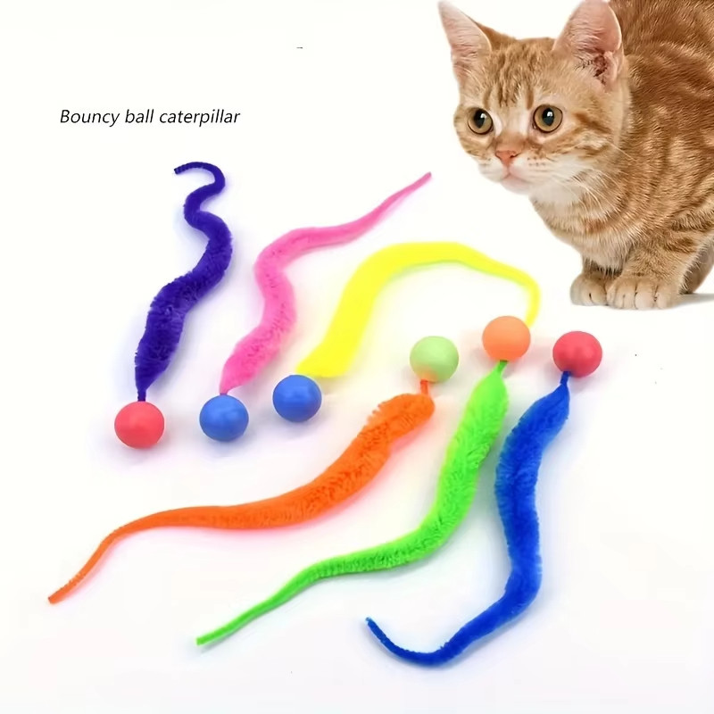 Jual Cat Interactive Toys Tickle Cat Colorful Bouncing Ball Pet ...