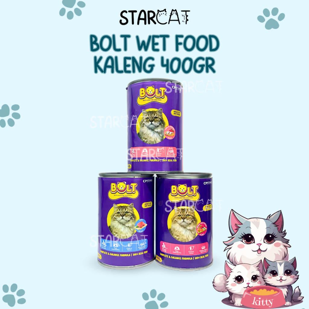 Jual SC Bolt Kaleng 400gr Can Wet Food Makanan Basah Kucing Adult ...