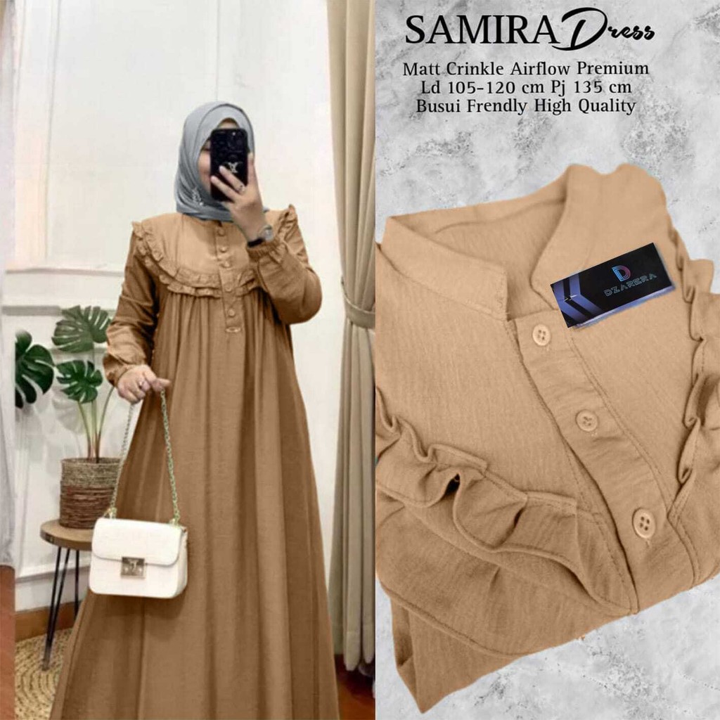 Jual GAMIS CRINKLE AIRFLOW TERBARU 2025 / GAMIS POLOS WANITA CRINKLE LD ...