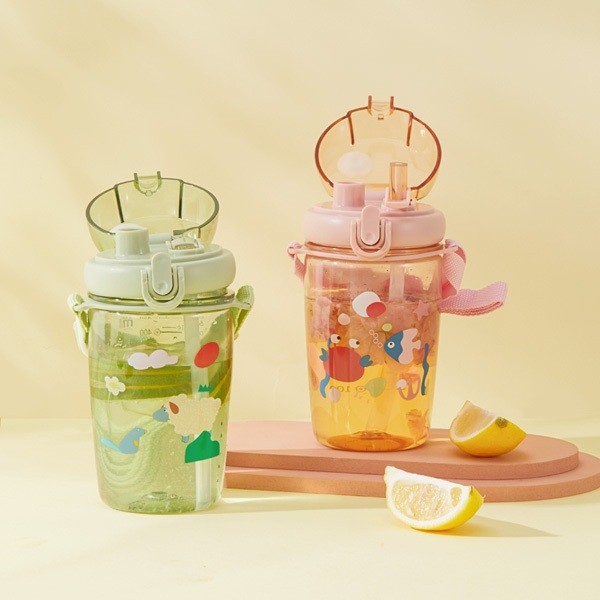 Jual BONBOX Pink Botol Air Minum 500ml Tali Mulut Ganda Botol Air ...
