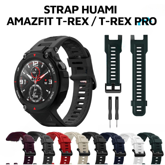 Jual Strap Amazfit T-Rex / T-Rex Pro Silicon T Rex TRex Tali Jam ...
