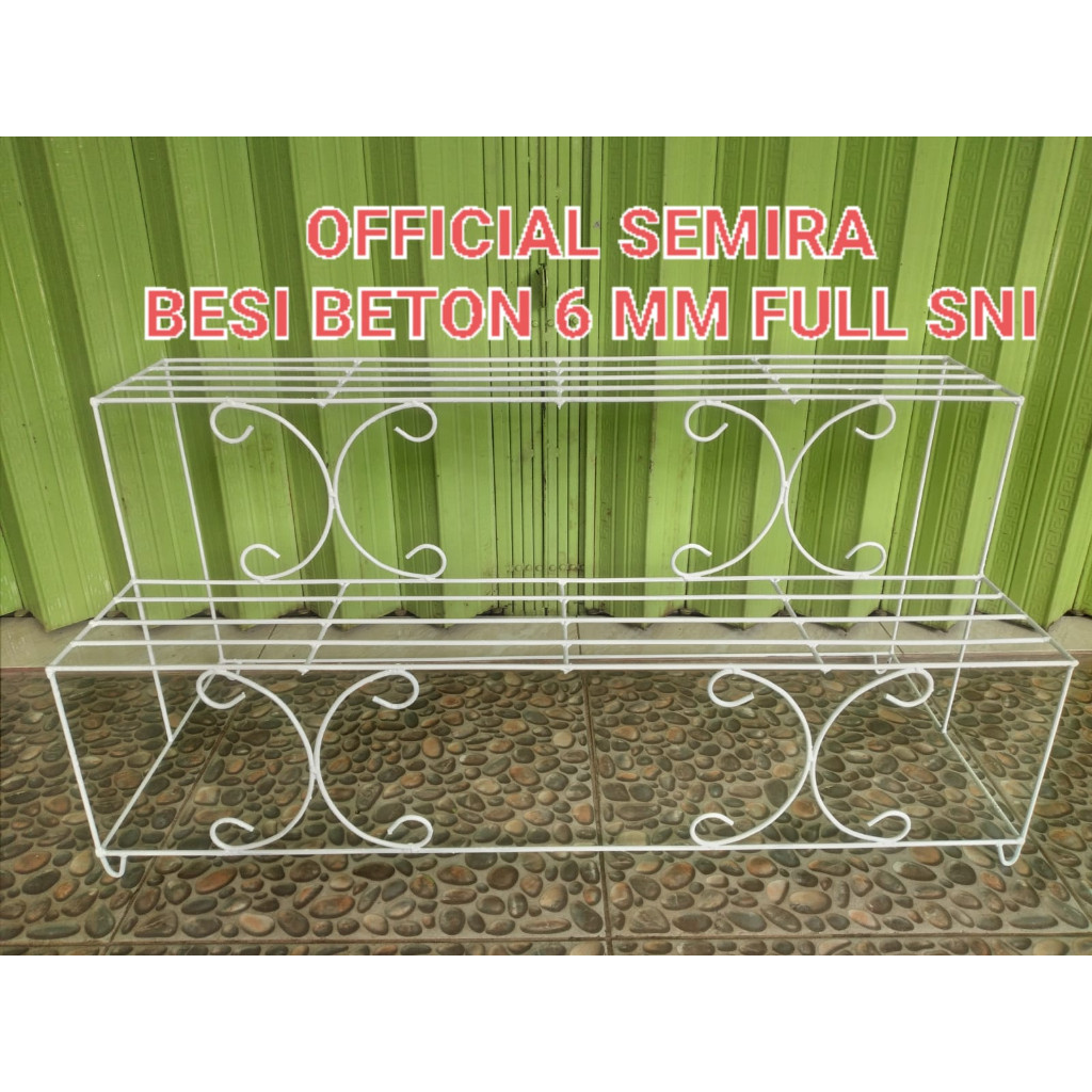Jual JPL03 / PANJANG 1 METER / RAK POT BUNGA KUPU KUPU 2 SUSUN STANDING ...