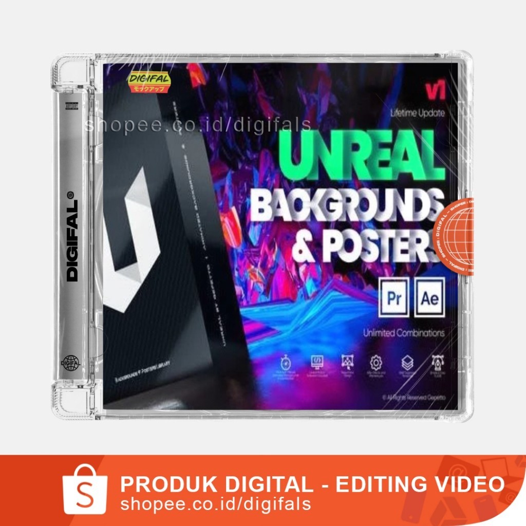 Jual Unreal Backgrounds And Posters Library V1 - Premiere Pro & After ...