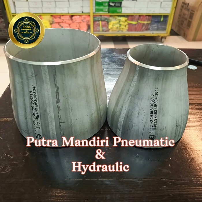 Jual Reducer las SS304 SCH10 ukuran 3 x 1" Inch / Stainless steel SS304 ...
