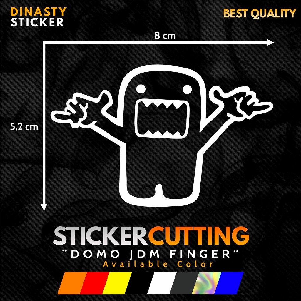 Jual STICKER STIKER CUTTING VIRAL DOMO JDM FINGER | Shopee Indonesia