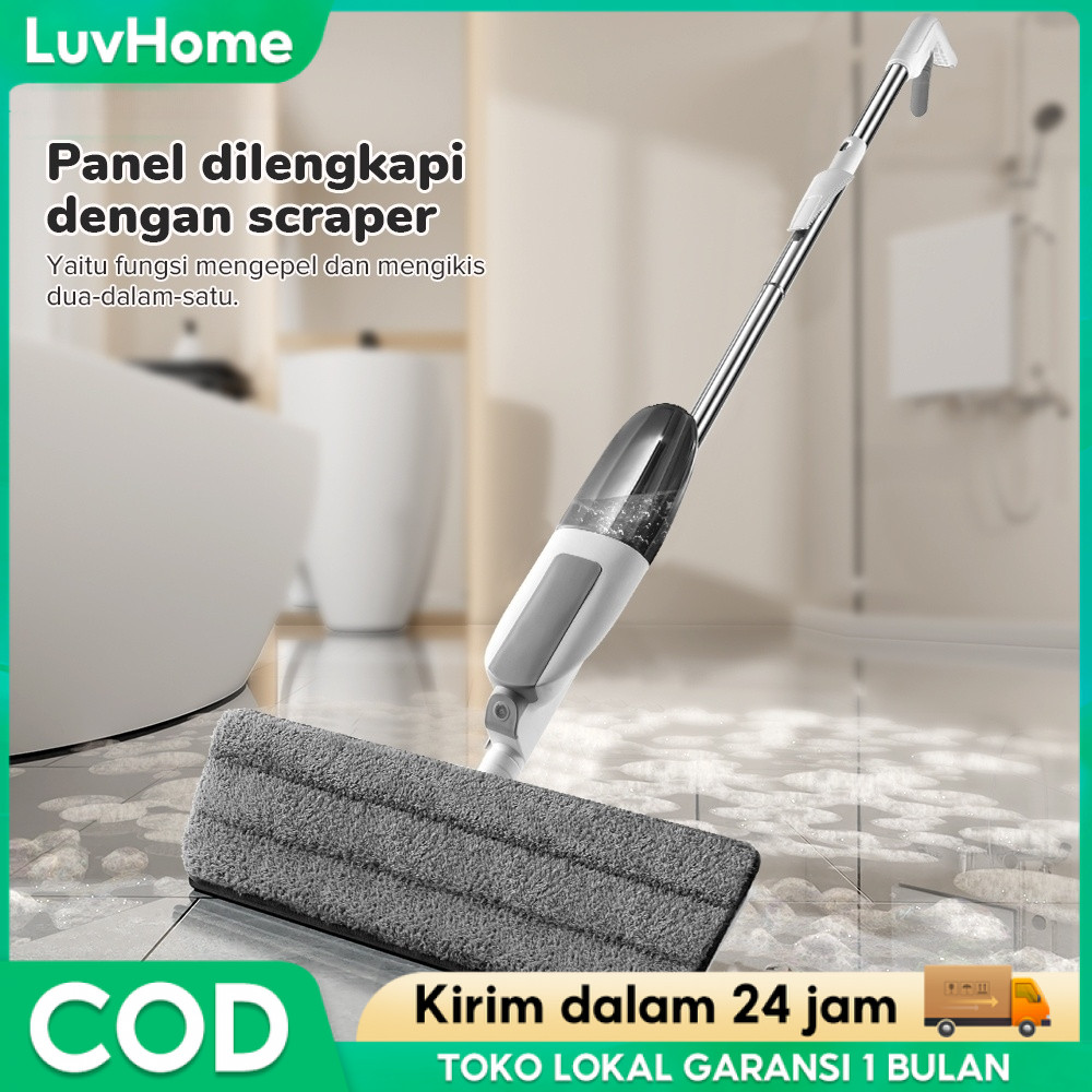 Jual Alat Pel Lantai New White Spray Mop Automatic Water Tank Alat Pel ...