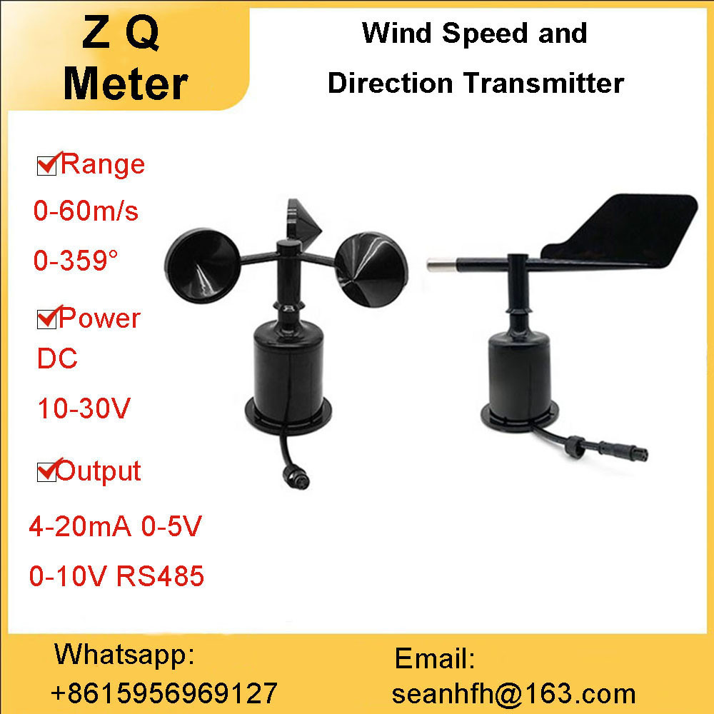 Jual Wind speed and direction transmitter three cups meteorological ...