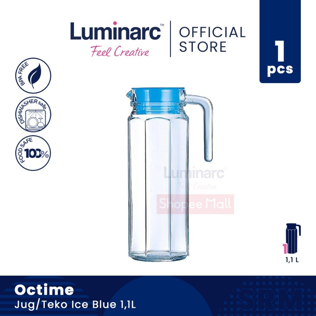 Jual LUMINARC Jug/Teko Octime Ice Blue 1,1L - 1pcs | Shopee Indonesia