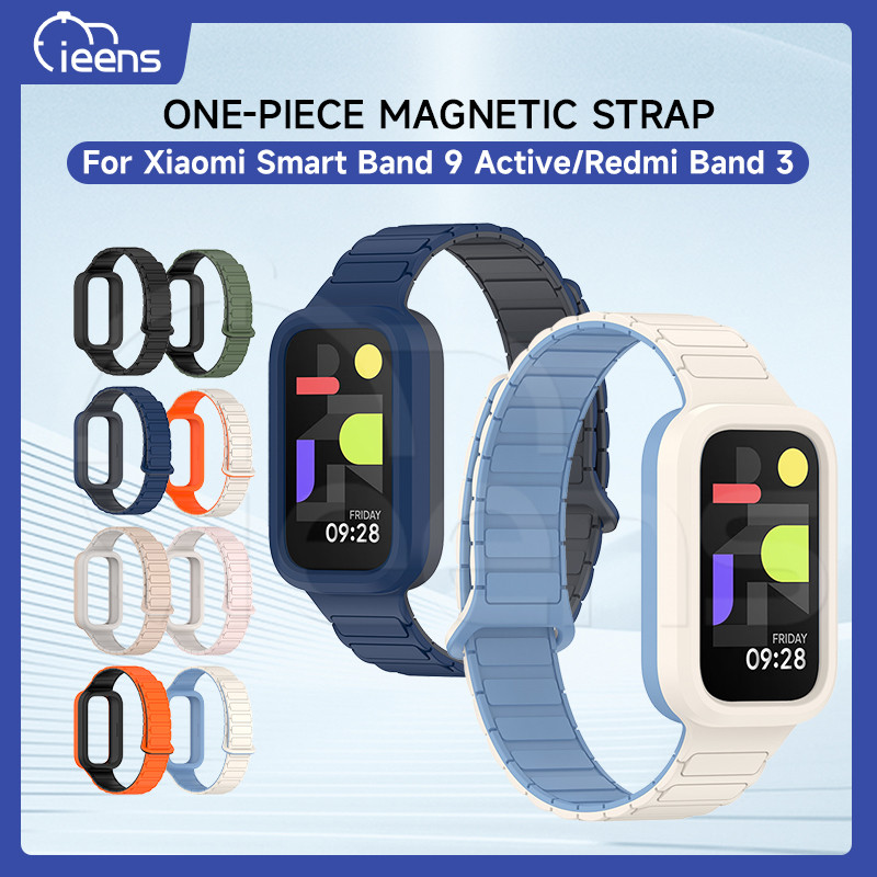 Jual Xiaomi Smart Band 9 Active strap / Magnetic Watch Strap + Case One Piece Wristband Soft ...