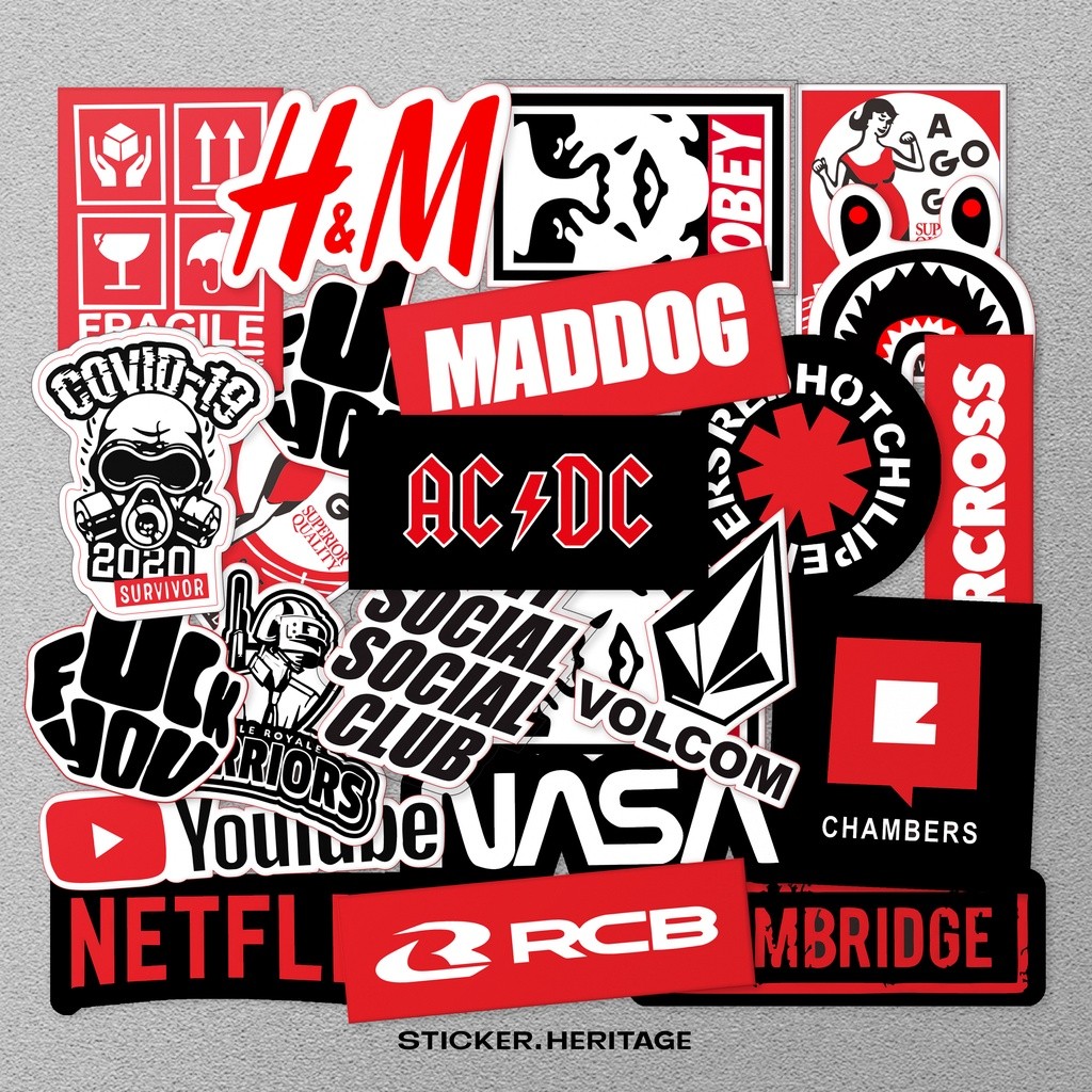 Jual Stiker Sticker Pack BRAND STREETWEAR | STIKER TUMBLER LAPTOP KOPER ...