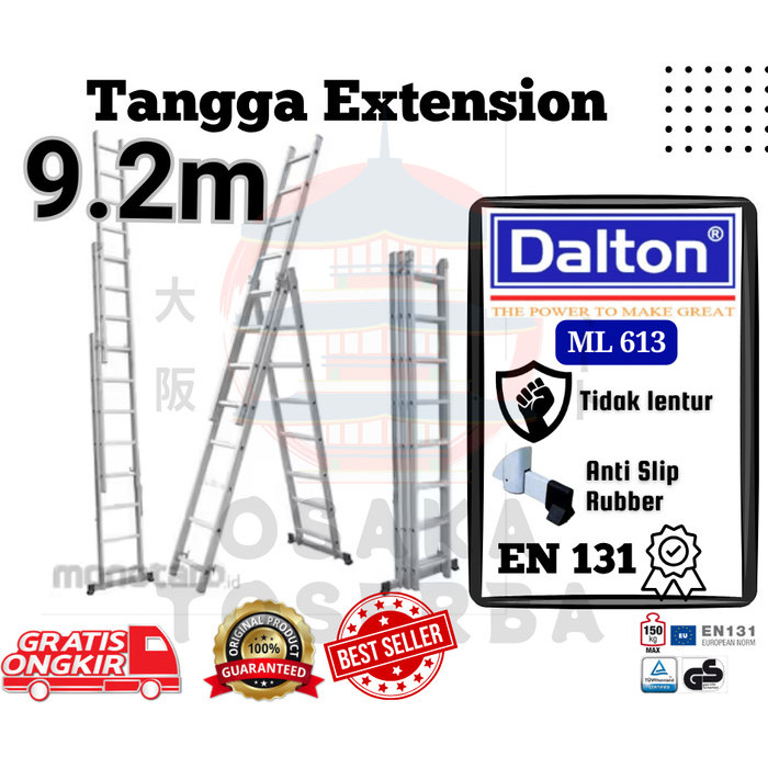 Jual Tangga aluminium extension 9 meter DALTON Extension ladder 9 meter ...