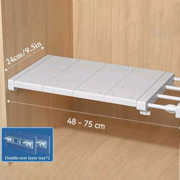 Jual Adjustable Storage Shelf Separator 48-75cm Sekat Pembatas Rak ...