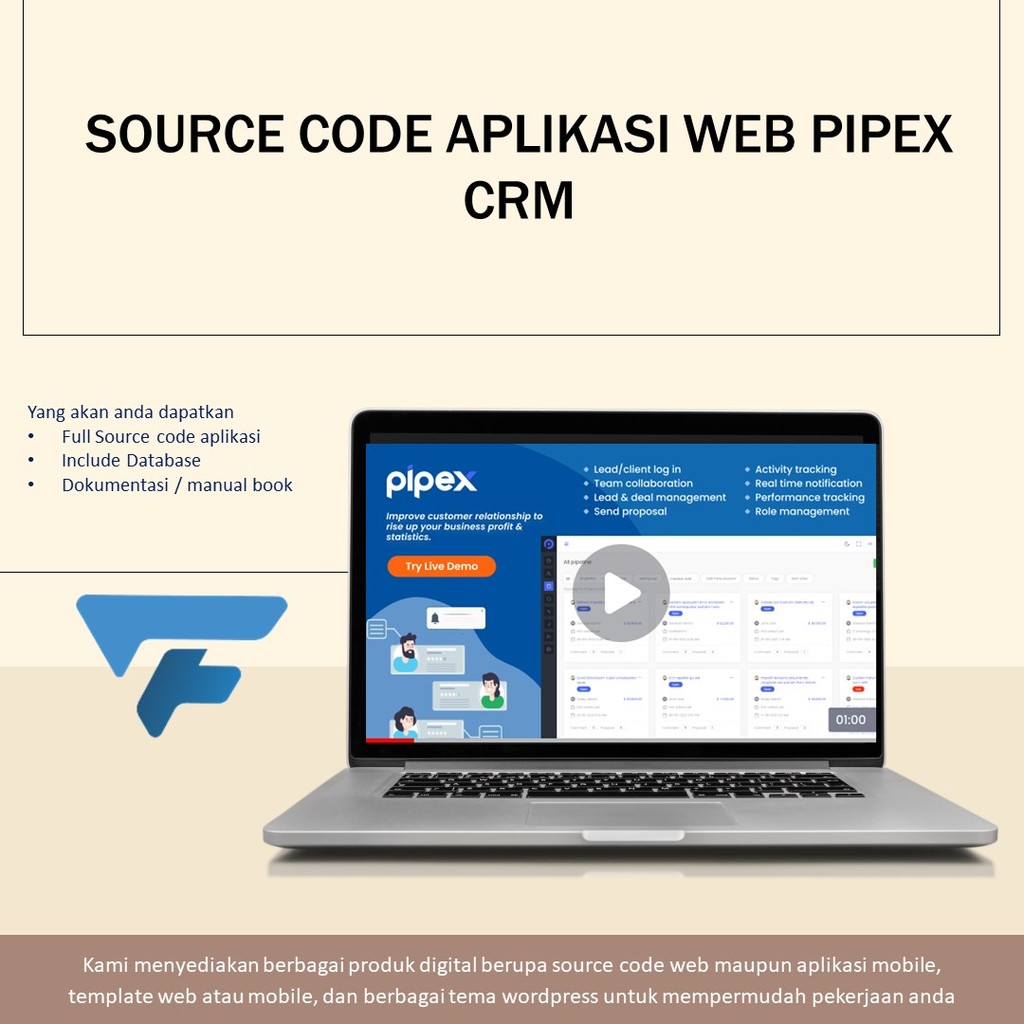 Jual SOURCE CODE APLIKASI WEB PIPEX CRM | Shopee Indonesia