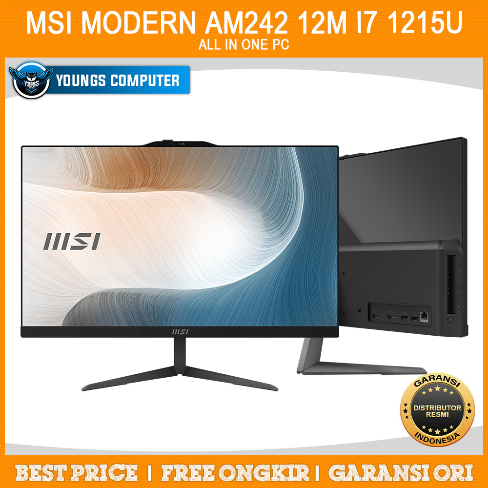 Jual MSI All-in-One PC MODERN AM242 12M Intel Core i7 1215u 23.8" 8GB ...