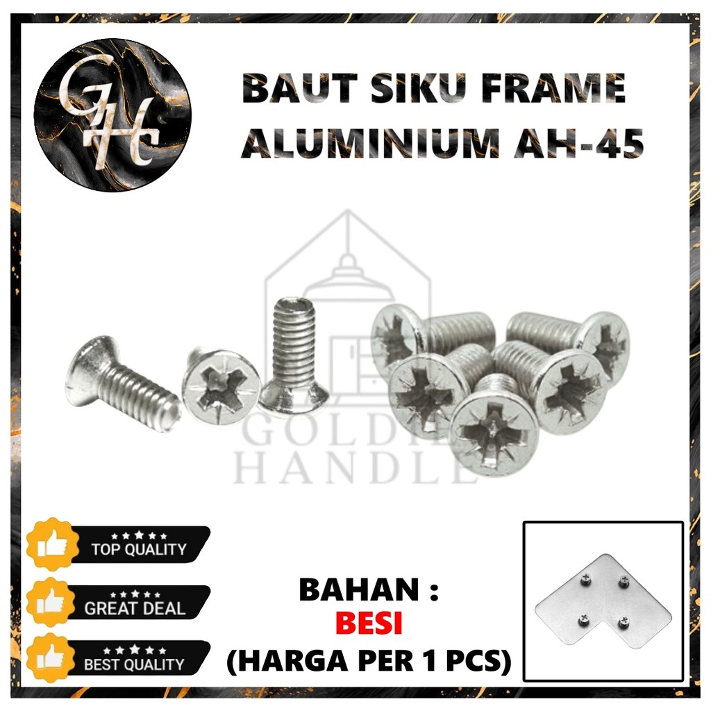 Jual Baut Siku Frame Alumunium Profile AH-45 Skrup Baut Siku | Shopee ...